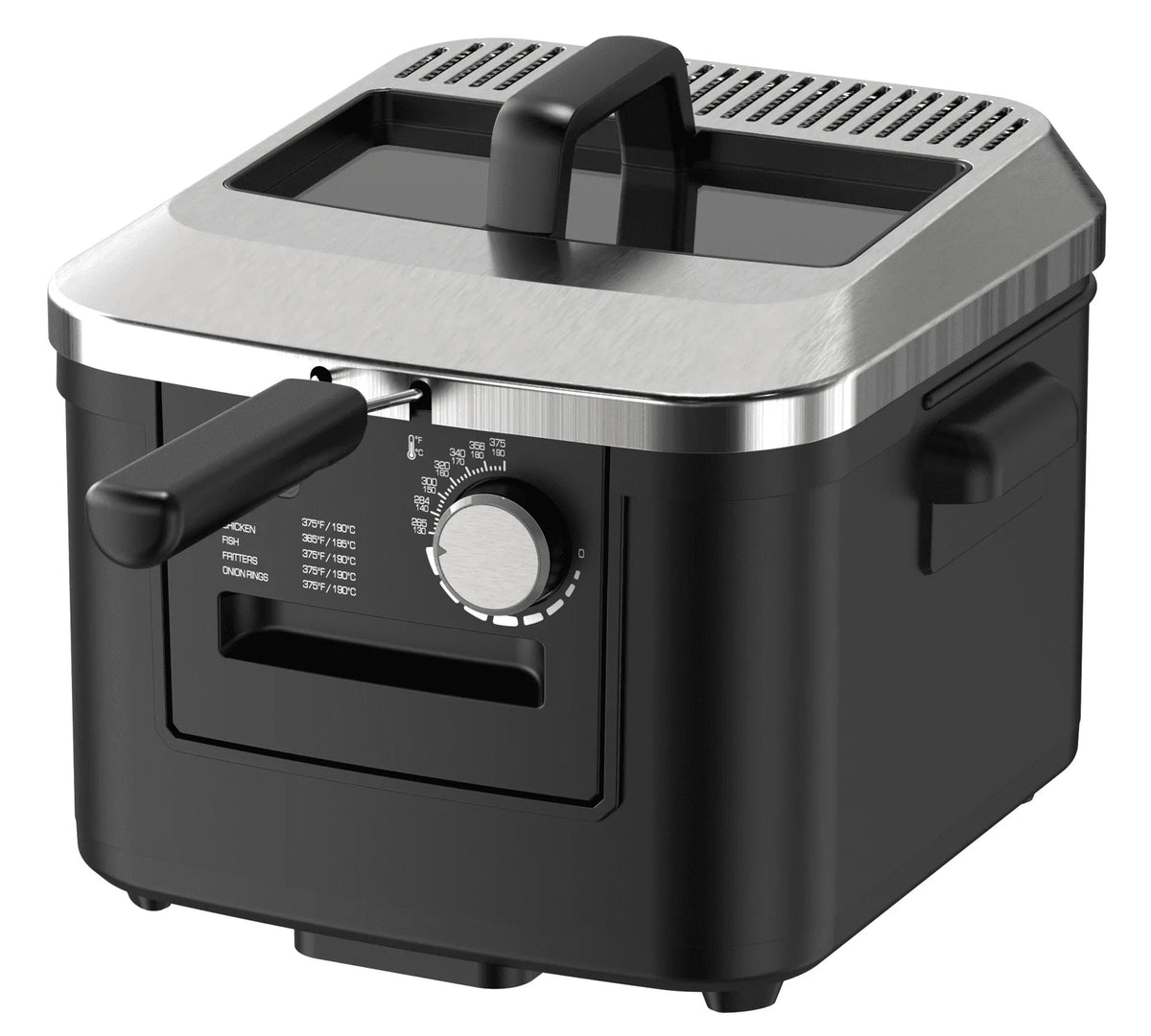 Mainstays 4L Electric Deep Fryer, Matte Black, Stainless Lid, 1800W – REBEL