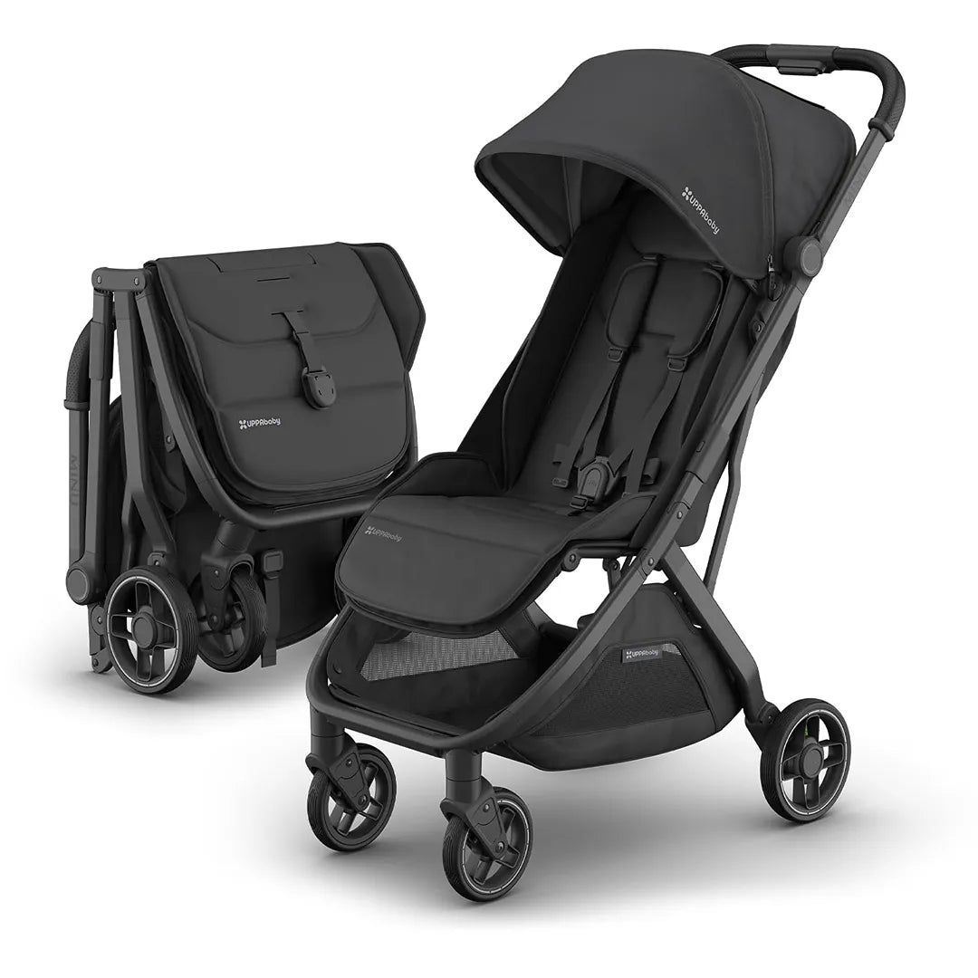 Minu V3 Travel Stroller -Jake (Charcoal/Carbon Frame/Black Leather) – REBEL