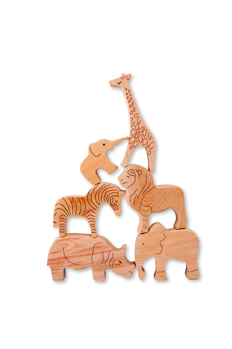 KIDODIDO Wooden Safari Animals Set – REBEL