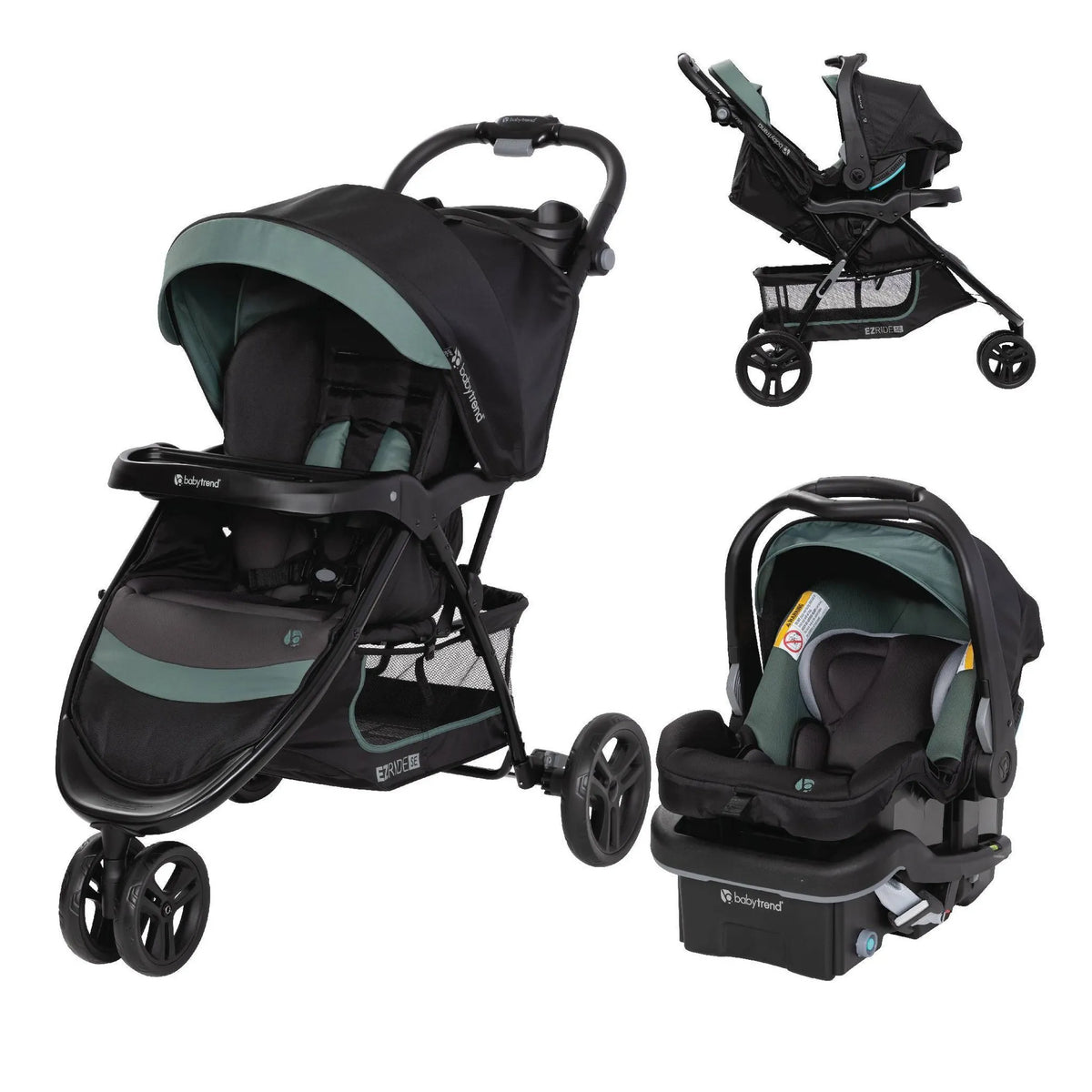 EZ Ride SE Travel System with Secure-Lift Infant Car Seat - Dash Sage ...