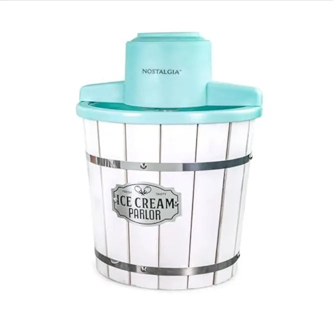 Nostalgia Electric Ice Cream Maker - Parlor Style, Old Fashioned Soft ...