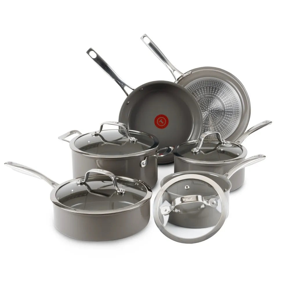 Ceramic Excellence Nonstick 10 Piece Cookware Set - Gray – REBEL