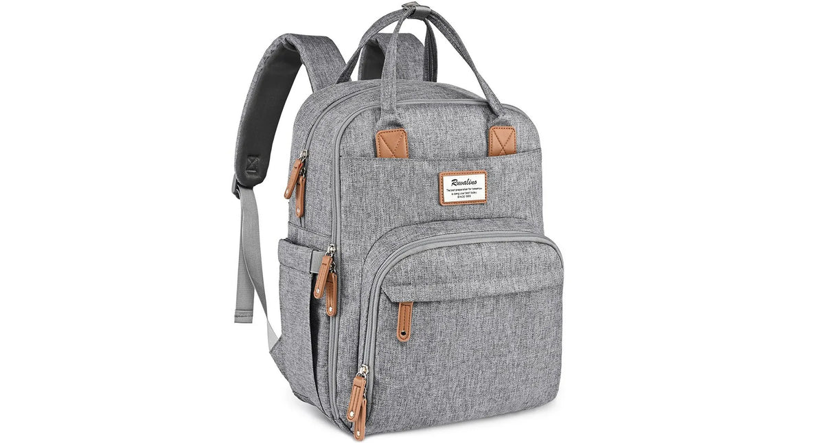 Large Diaper Bag Backpack - Gray – REBEL