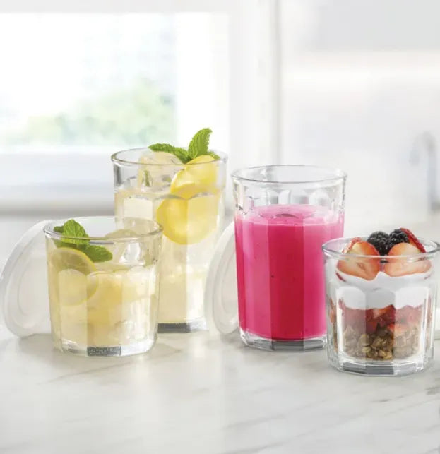 Libbey Atria 16pc Glassware Set with Lids (See Description) – REBEL
