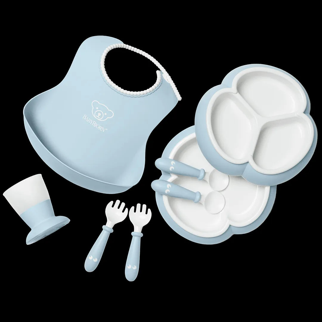 BabyBjörn Elegant 8-Piece Dinnerware Set in Powder - Blue – REBEL