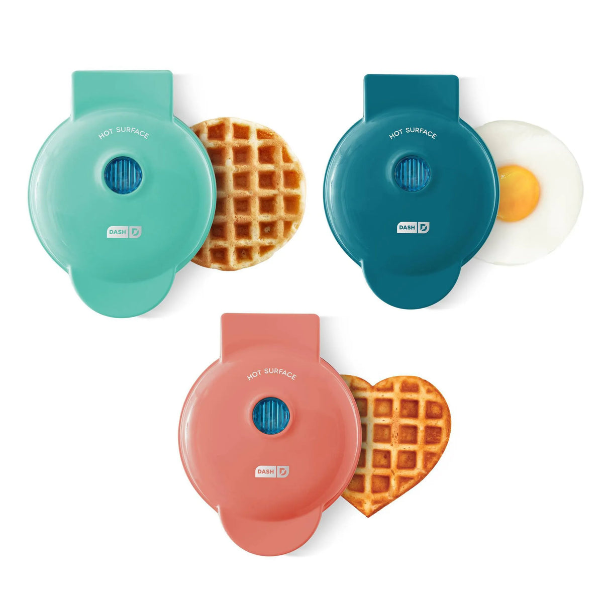 3 Piece Mini Set- Griddle, Waffle Maker, and Heart Waffle Maker – REBEL