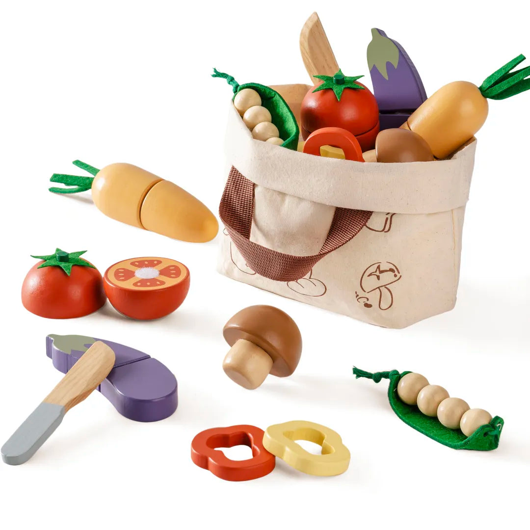 ROBUD Wooden Childs Play Food Set - Vegetables – REBEL