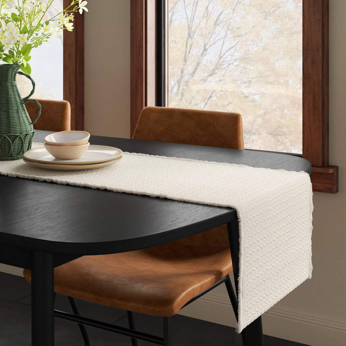 Threshold 72"x14" Solid Textured Table Runner Ivory – REBEL