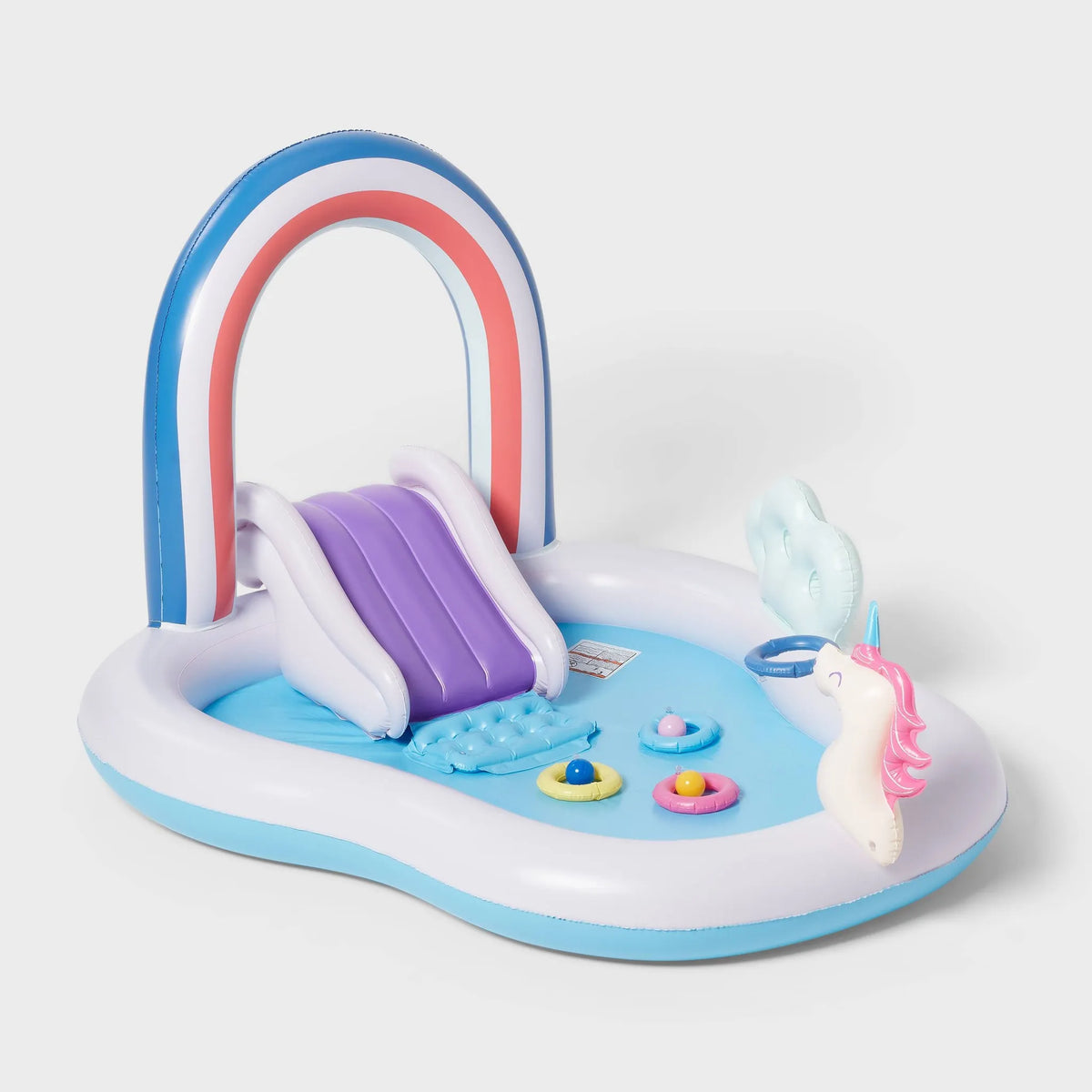 Sun Squad Inflatable Kiddie Pool Play Center - Rainbow – REBEL
