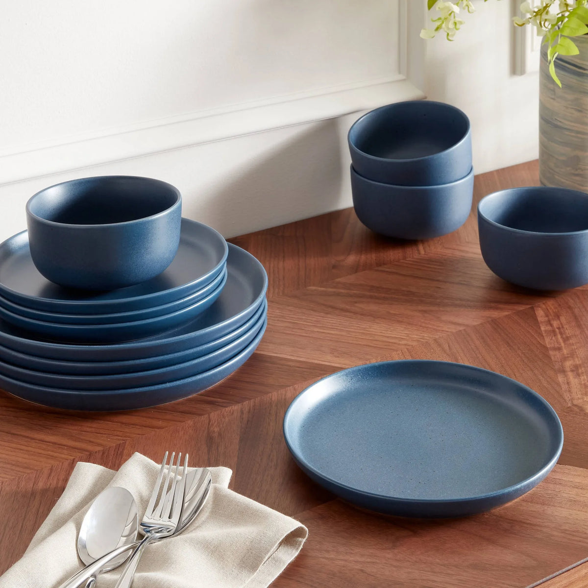 Threshold 12-Piece Stoneware Tilley Dinnerware Set- Blue – REBEL