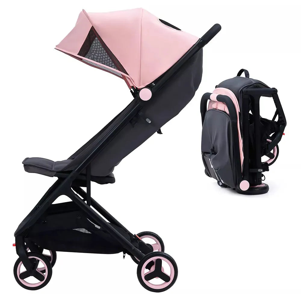 whizmax One-Hand Fold Travel Stroller - Pink – REBEL