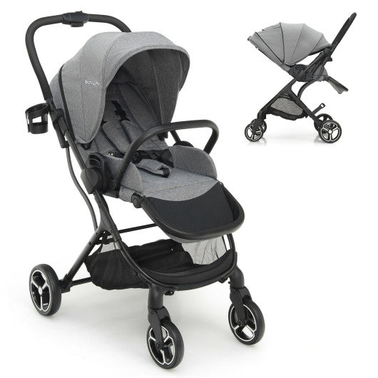 High Landscape Foldable Baby Stroller With Reversible Reclining Seat-G ...