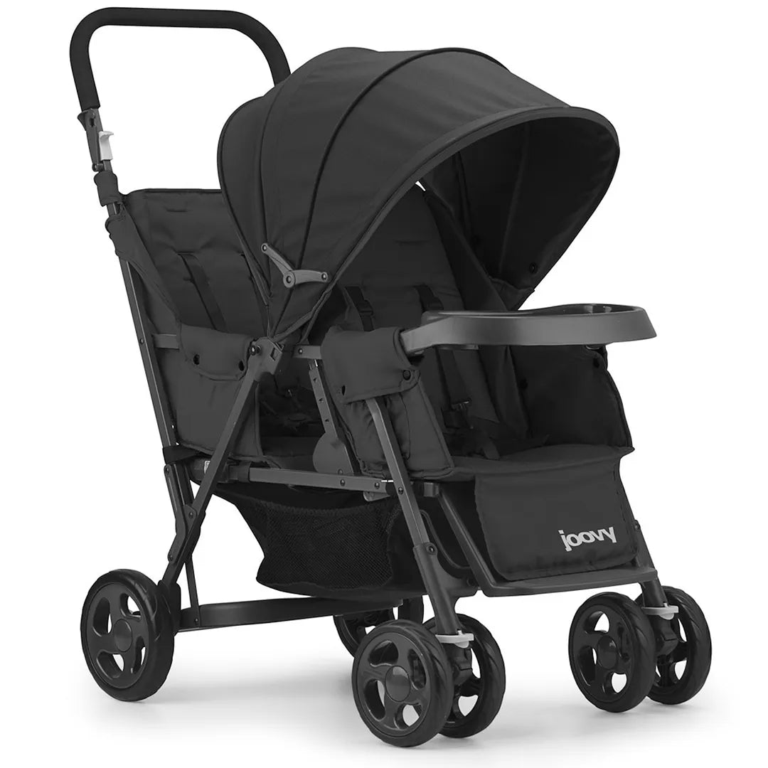 Caboose Too Sit Stand Tandem Double Stroller - Black – REBEL
