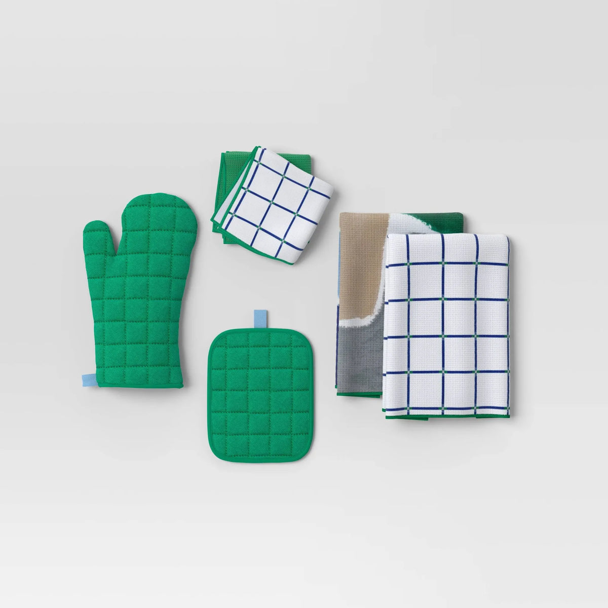 6-Piece Kitchen Textile Set - Green – REBEL