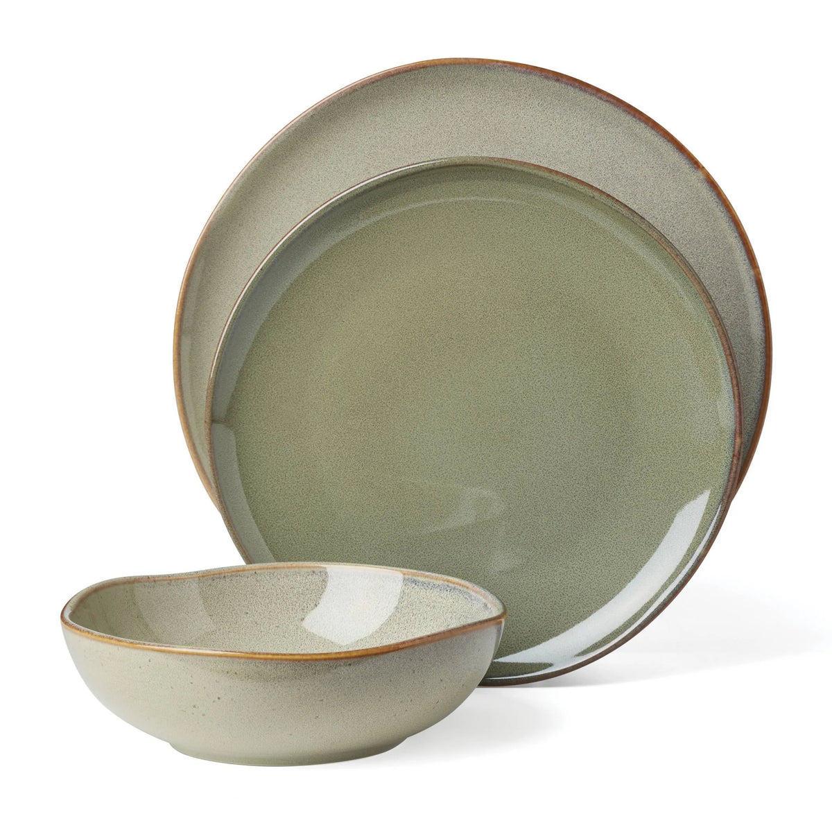 Oneida 12pc Dinnerware Set Organic Shade Sage Green – REBEL