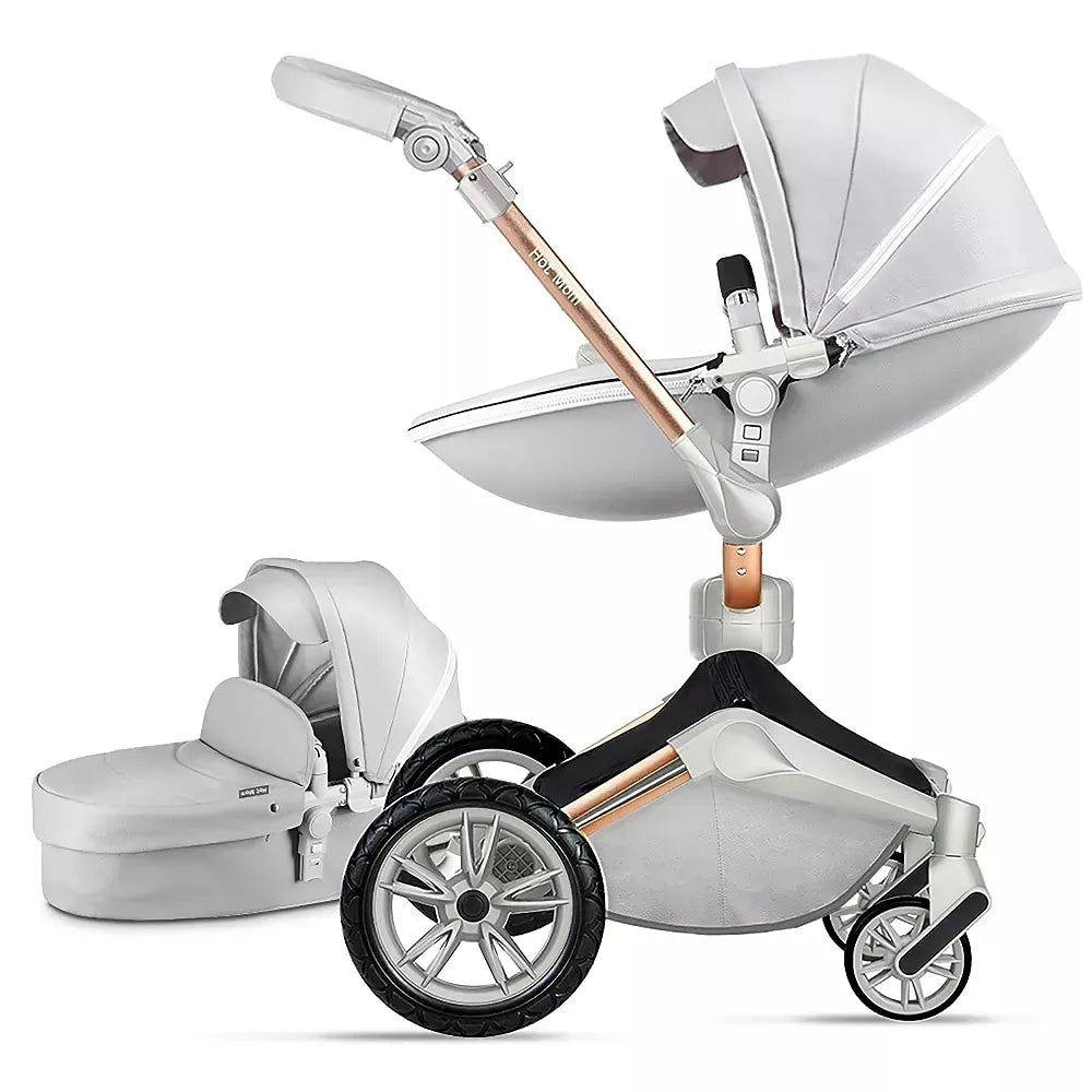 Hot Mom Stylish Baby Stroller: Height-Adjustable Seat and Reclining ...