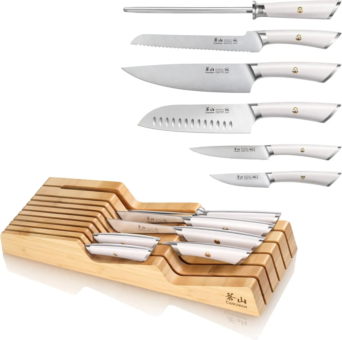 Cangshan Elbert Series German Steel Forged 7-Piece In-Drawer Set ...