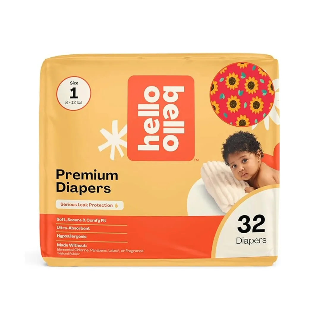Hello Bello 32ct Premium Disposable Baby Diapers Size 1 - Flower Child ...