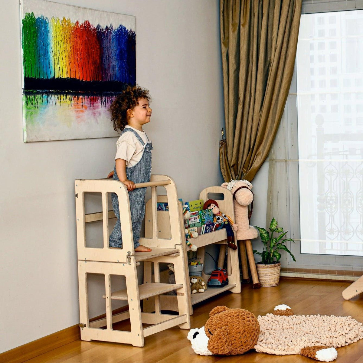 2in1 Montessori Learning Tower & Desk – REBEL
