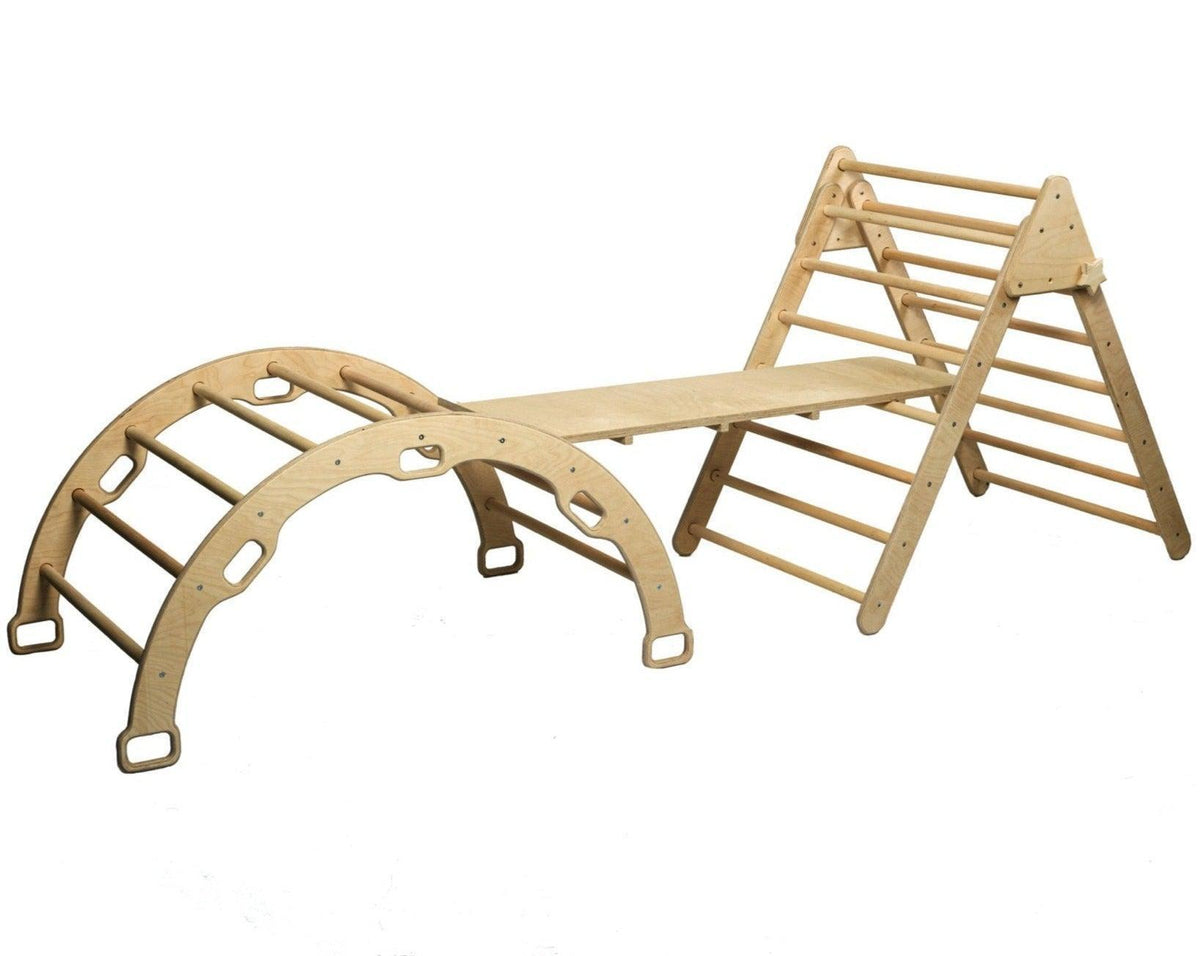 KIDODIDO Montessori Climbing Set (3 Pieces)| Pikler Triangle, Climbing ...