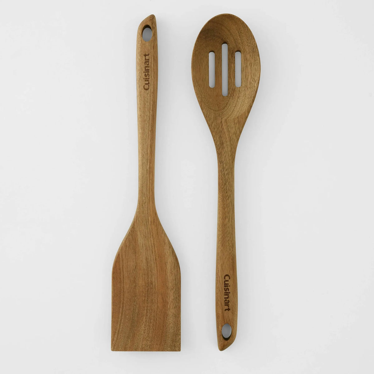 2pc Acacia Tool Set Natural Wood: Wooden Cooking Utensils, Slotted Spo ...