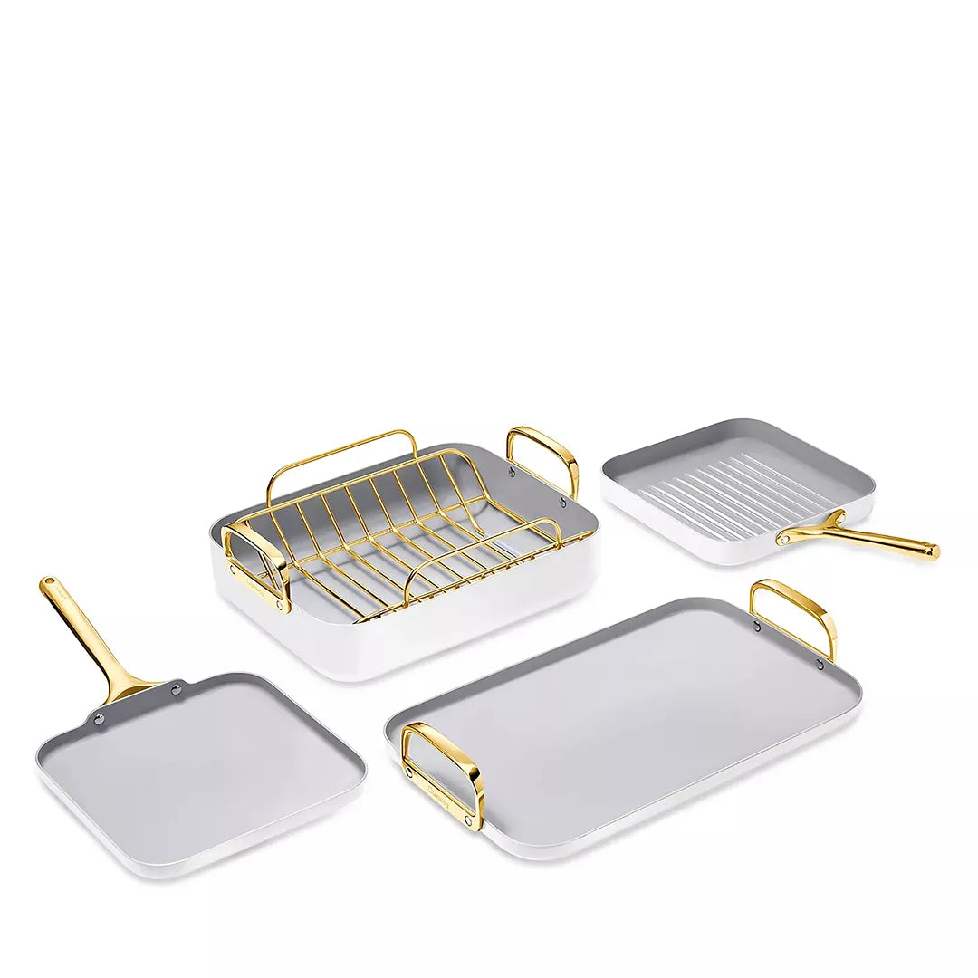 Caraway 5 Piece Squareware Cookware Set - White – REBEL