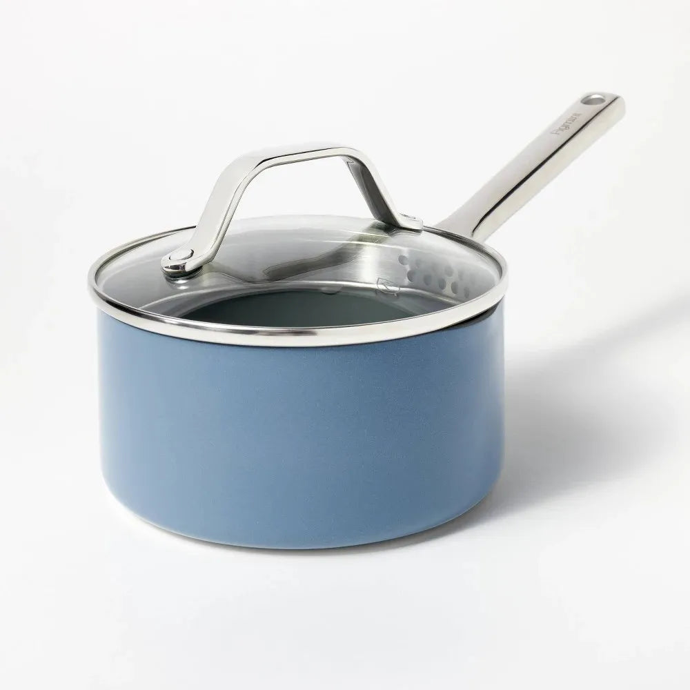 Figmint Nonstick Ceramic-Coated Aluminum Sauce Pan - Blue – REBEL