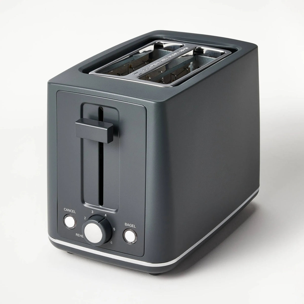 Figmint 2 Slice Toaster with Thin Chrome Band - Gray – REBEL