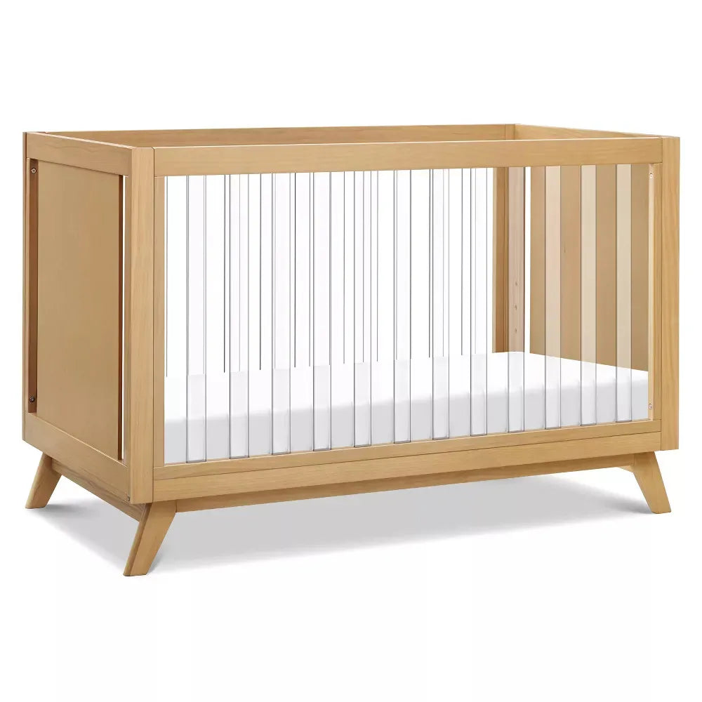 Otto 3-in-1 Convertible Crib with Acrylic - Honey – REBEL