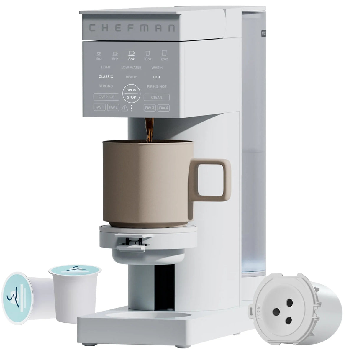 Caffeinator Single Serve Coffee Maker with 48 Oz. Reservoir - Concrete ...