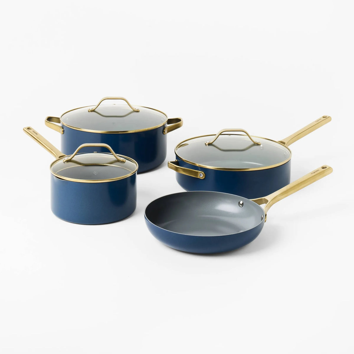 7pc Nonstick Ceramic Coated Aluminum Cookware Set (See Description) – REBEL