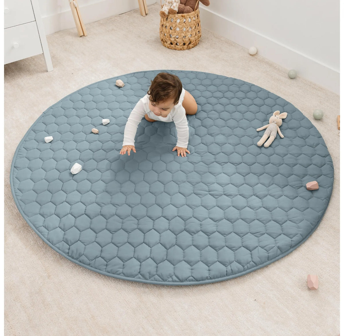 Comfy Cubs Round 60-Inch Play Mat - Pacific Blue – REBEL