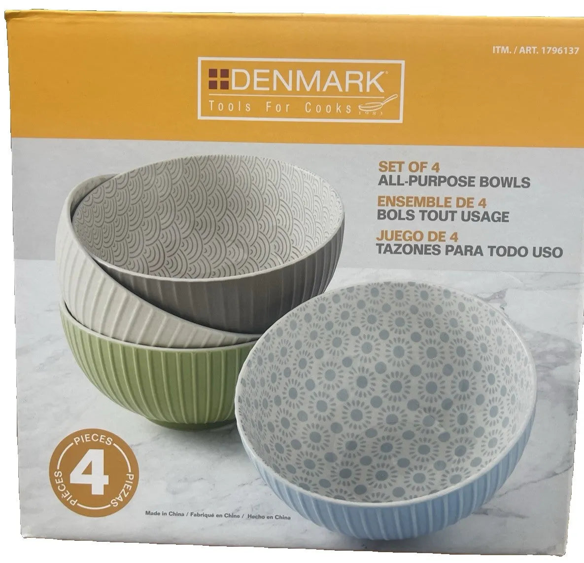 4-piece All-Purpose Porcelain Bowl Set – REBEL