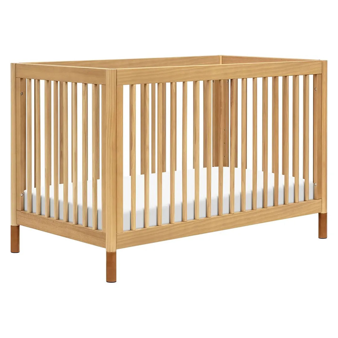 Gelato 4-in-1 Convertible Crib w/Toddler Bed Kit - Honey/Vegan Tan Lea ...