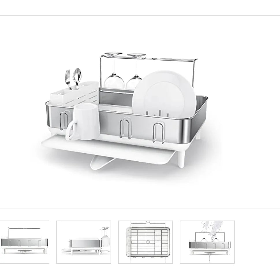 Steel Frame Dish Rack - White – REBEL