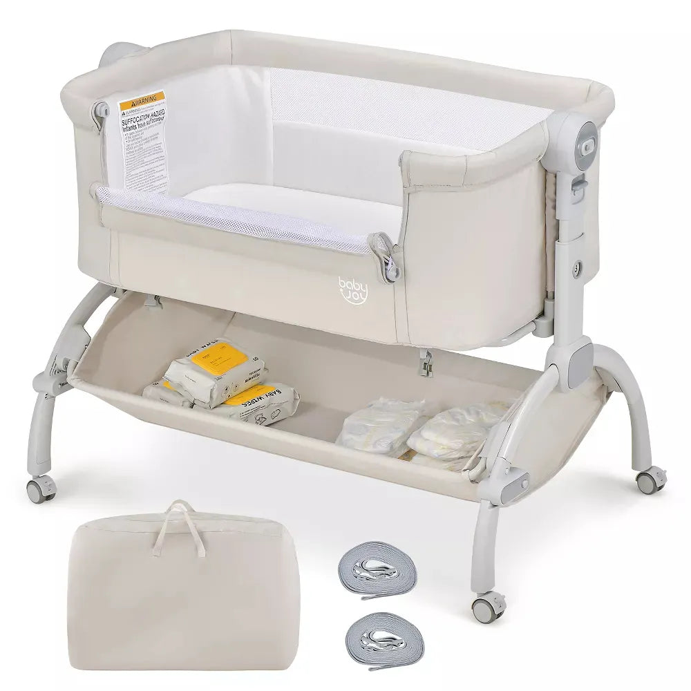 Infans 3-In-1 Portable Baby Bassinet Bedside Cradle With Mattress – REBEL
