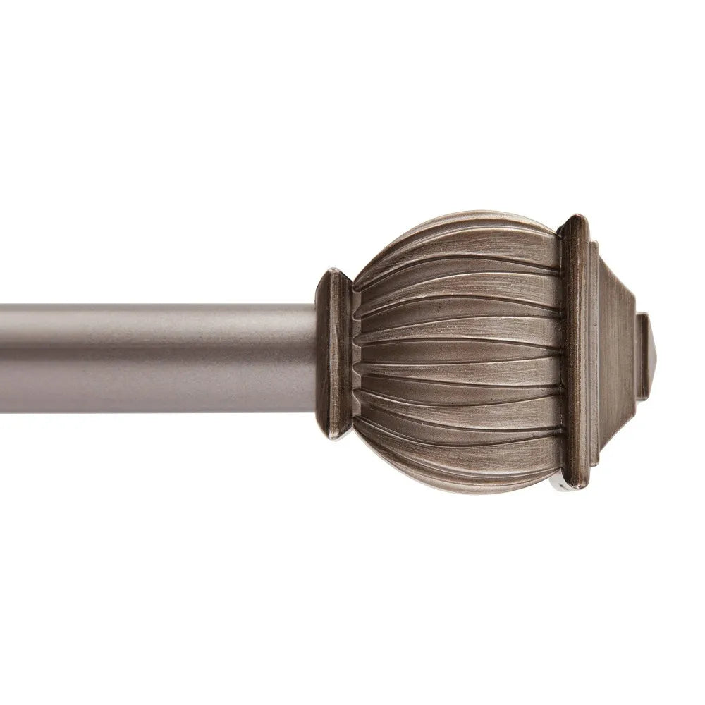 Kenney Decorative Window Curtain Rod - Pewter – REBEL