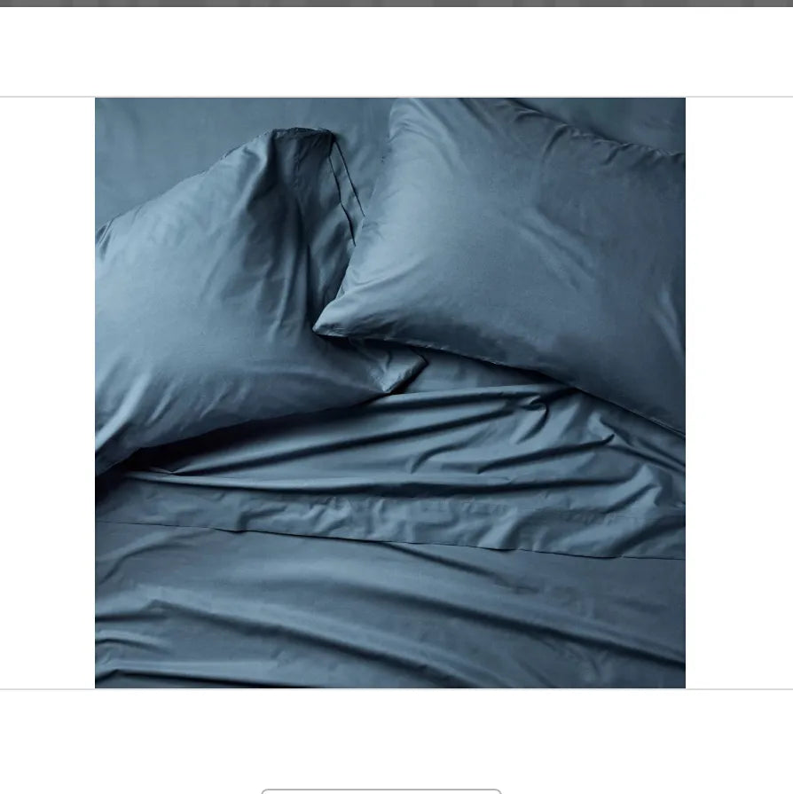 Casaluna King 400 Thread Count Percale Sheet Set - Dark Mineral Blue ...