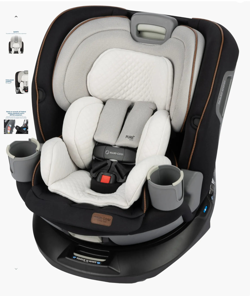 Emme 360 Rotating All-in-One Convertible Car Seat - Onyx Sand – REBEL