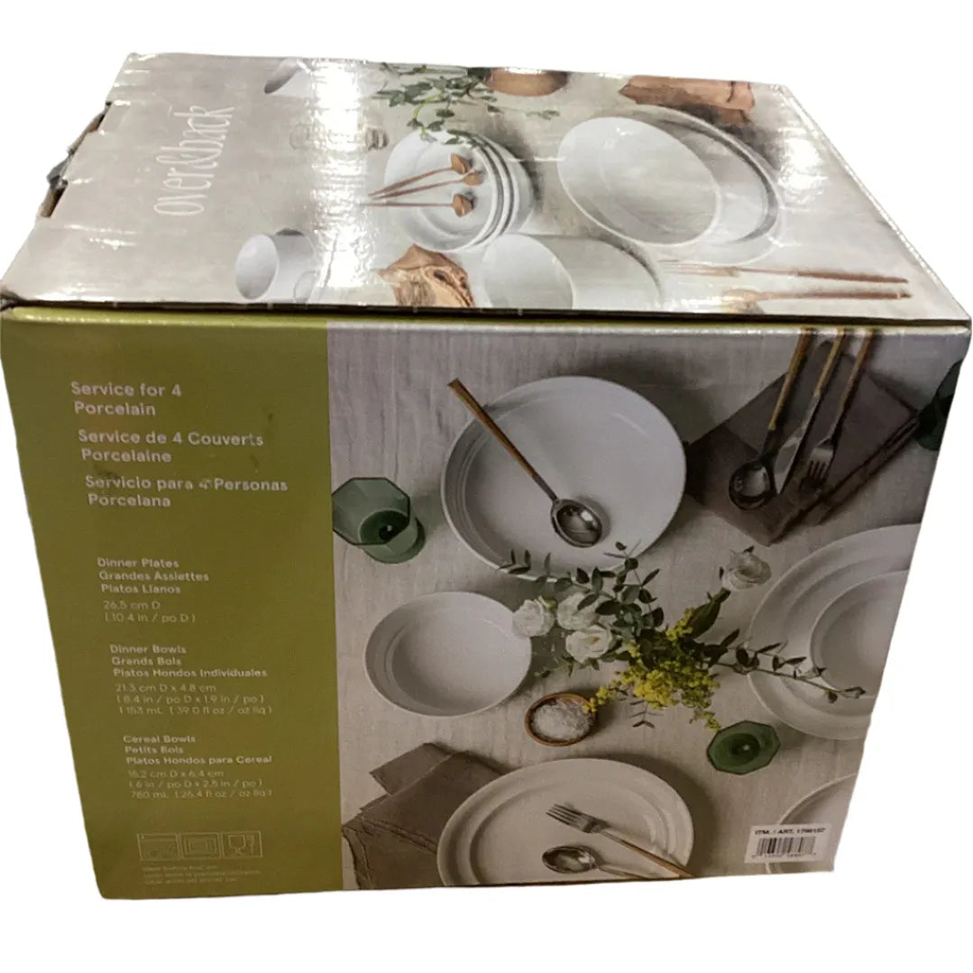 Over&Back Options 16-piece Dinnerware Set - White (See Description) – REBEL