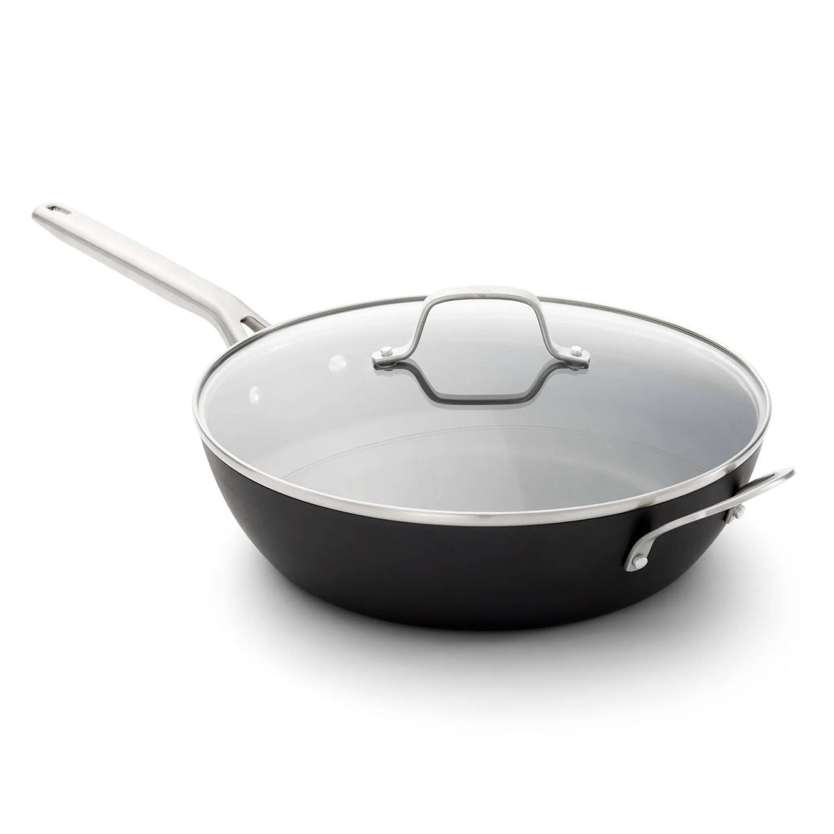 12" Hard Anodized Nonstick Jumbo Fry Pan with Lid (See Description) – REBEL