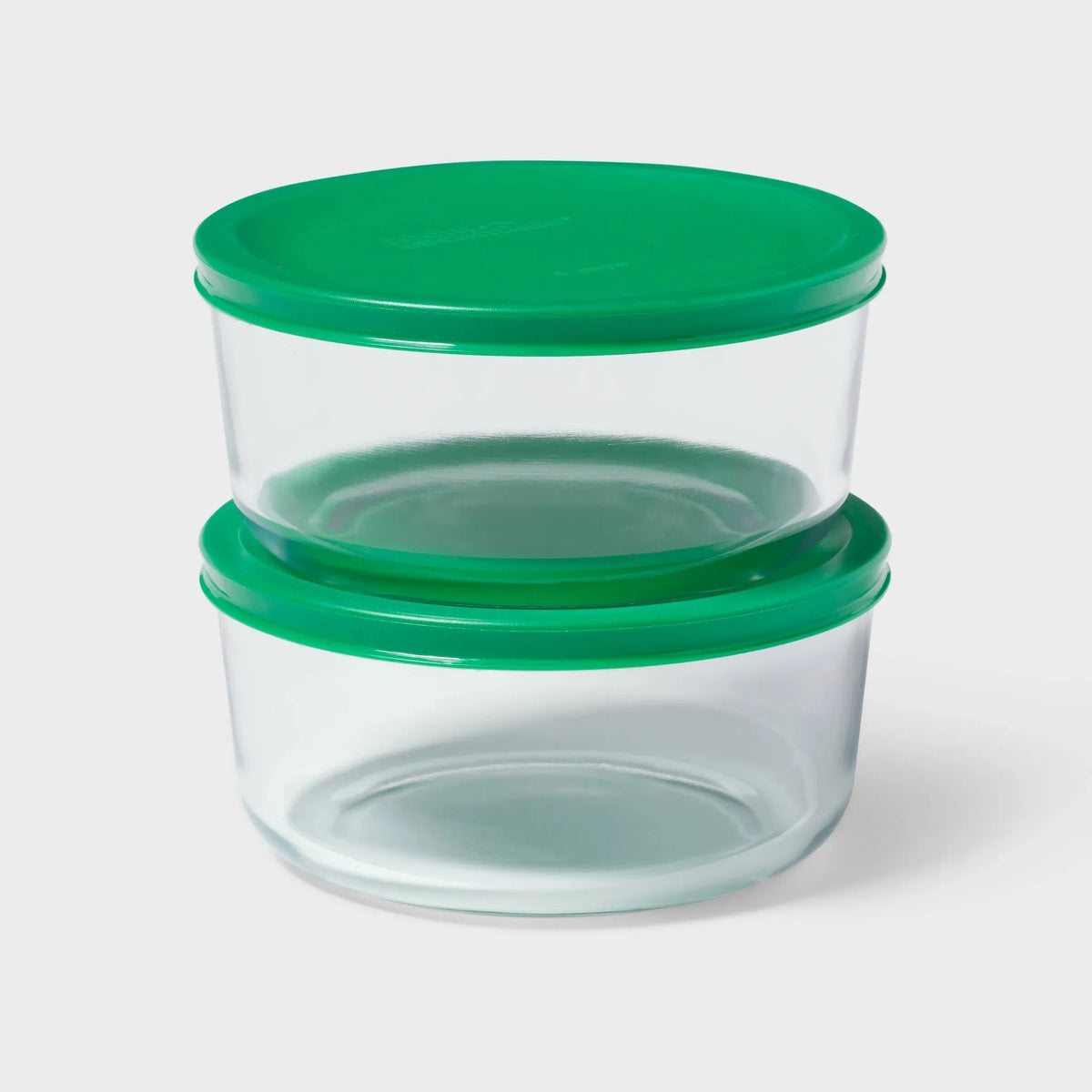 Room Essentials 4pc (set of 2) 4c Round Glass Food Storage Container ...