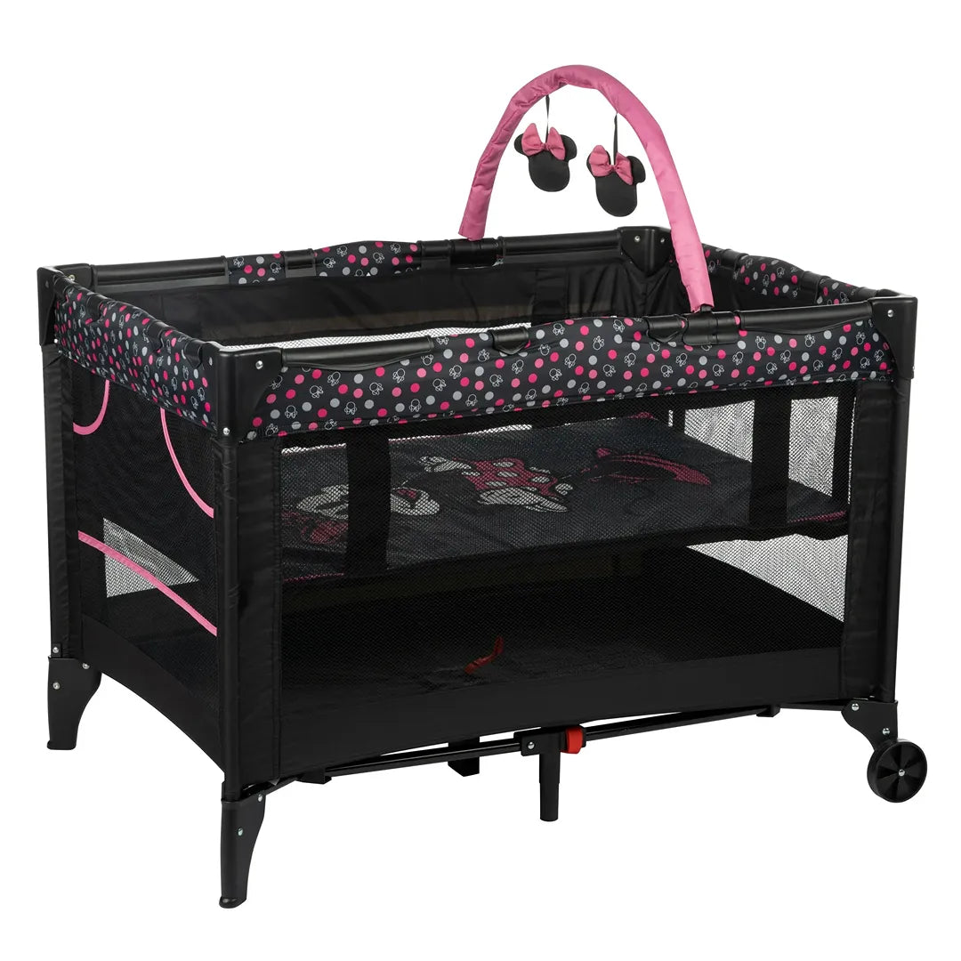 3D Ultra Baby Play Yard with Bassinet and Toy Bar - Modern Minnie – REBEL