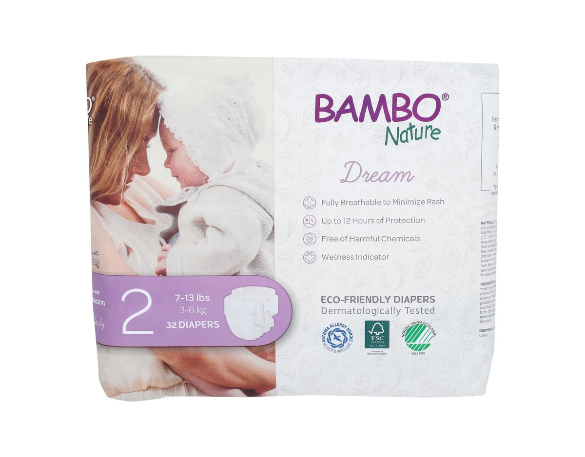 Bambo Nature Diapers Size 2 - Case of 6 Packs 32 Diapers Per Pack – REBEL