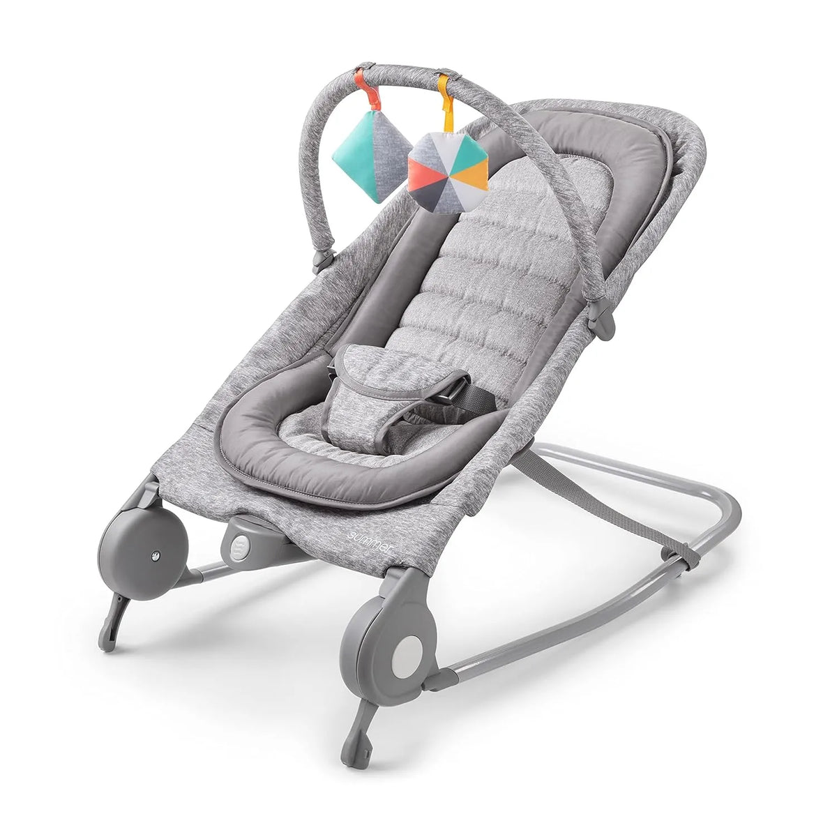 2-in-1 Bouncer & Rocker Duo - Light Gray Tweed – REBEL