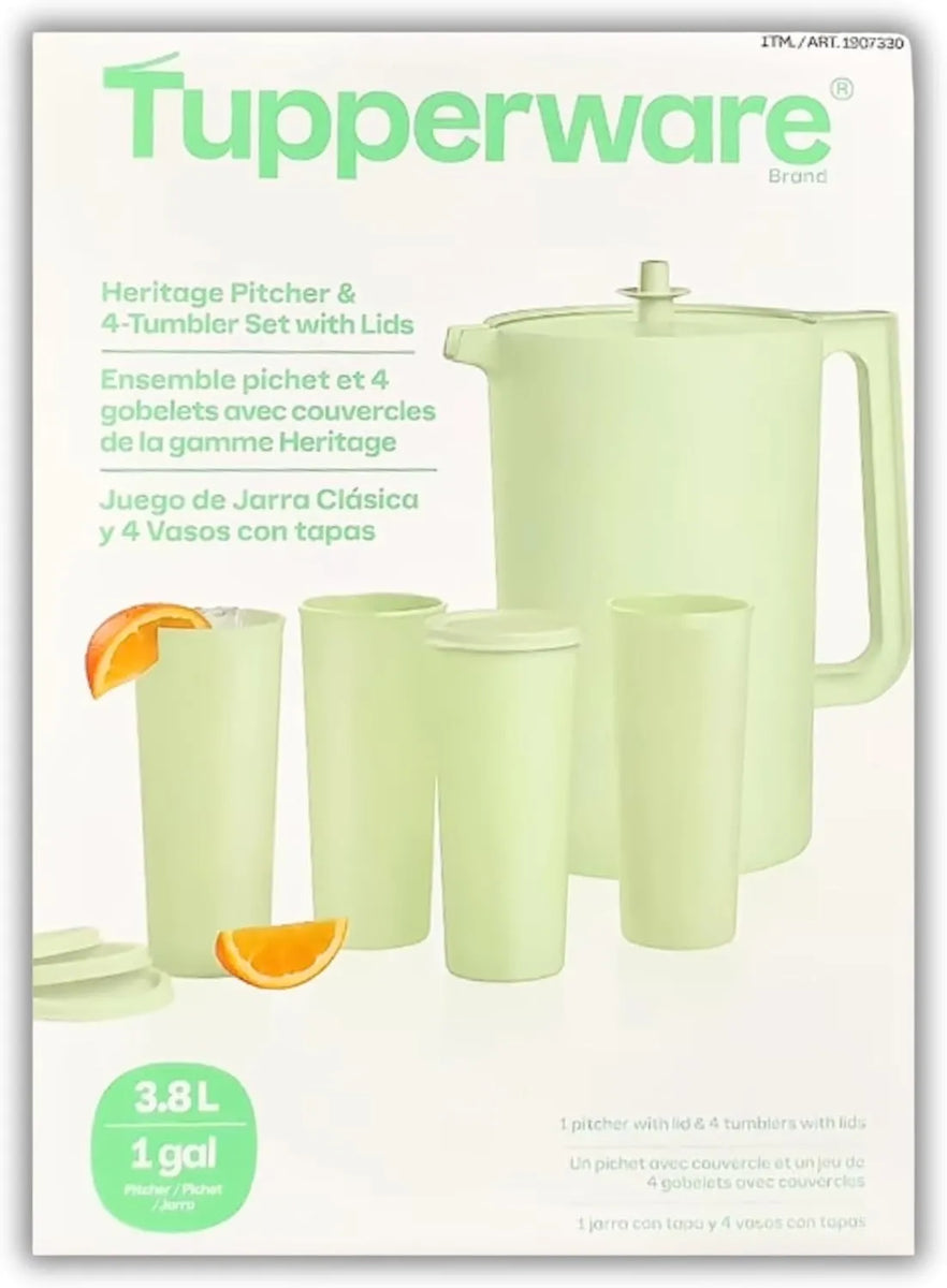 Tupperware 1 Gallon Pitcher - Blue Plastic Beverage Container (See Des ...