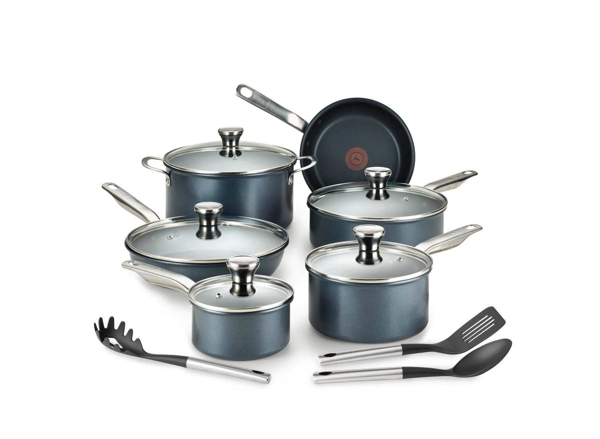 T-Fal 14pc Cookware Set, Platinum Nonstick Black – REBEL
