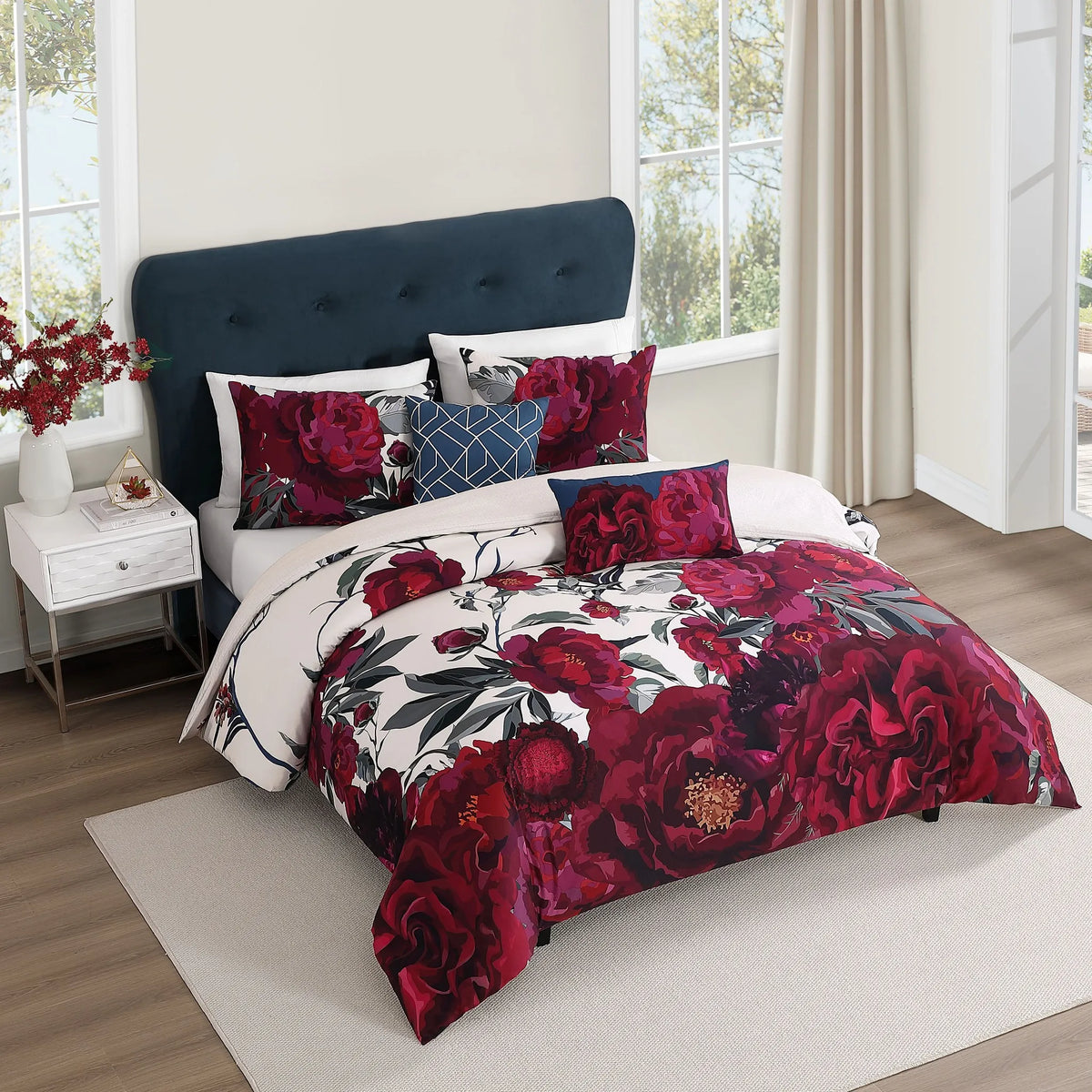 Bebejan Zinnia 5 Piece Reversible Comforter Set - King – REBEL
