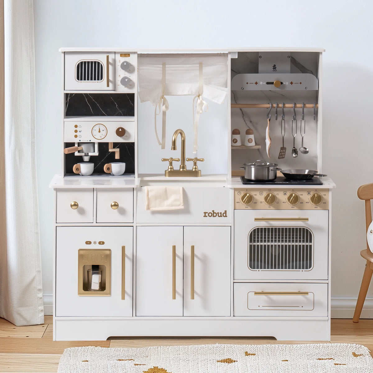 ROBUD Modern Play Kitchen for Kids - White – REBEL