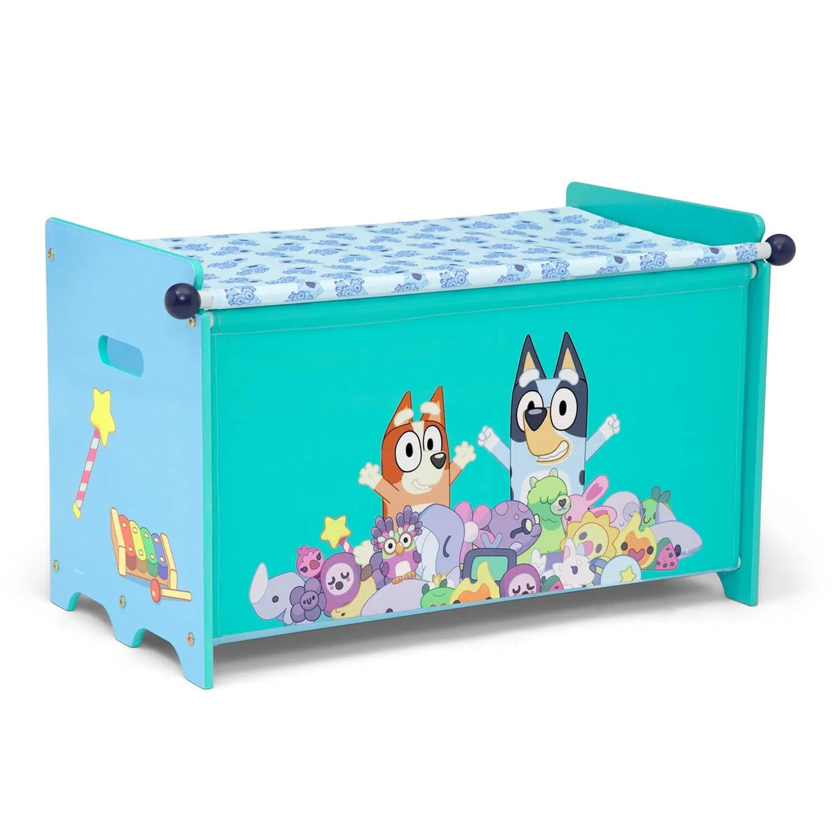 Delta Children Bluey Toy Box with Retractable Fabric Top – REBEL